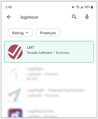 Download, Install, and Update the Texada WorkFlow Mobile Application